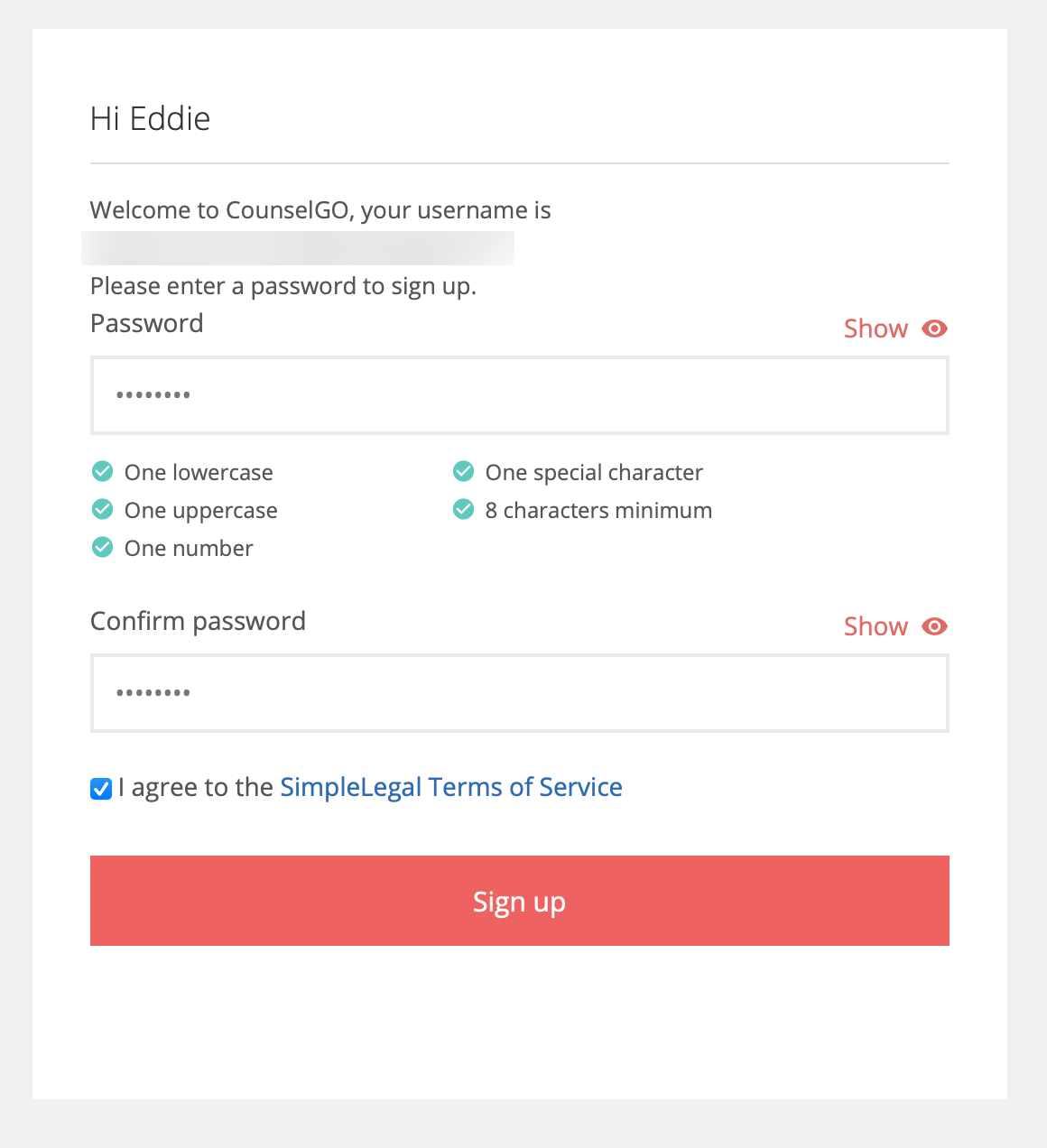 CounselGO User Account Setup