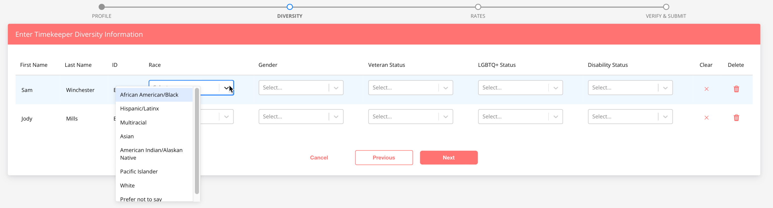 Web Form for Timekeeper Upload