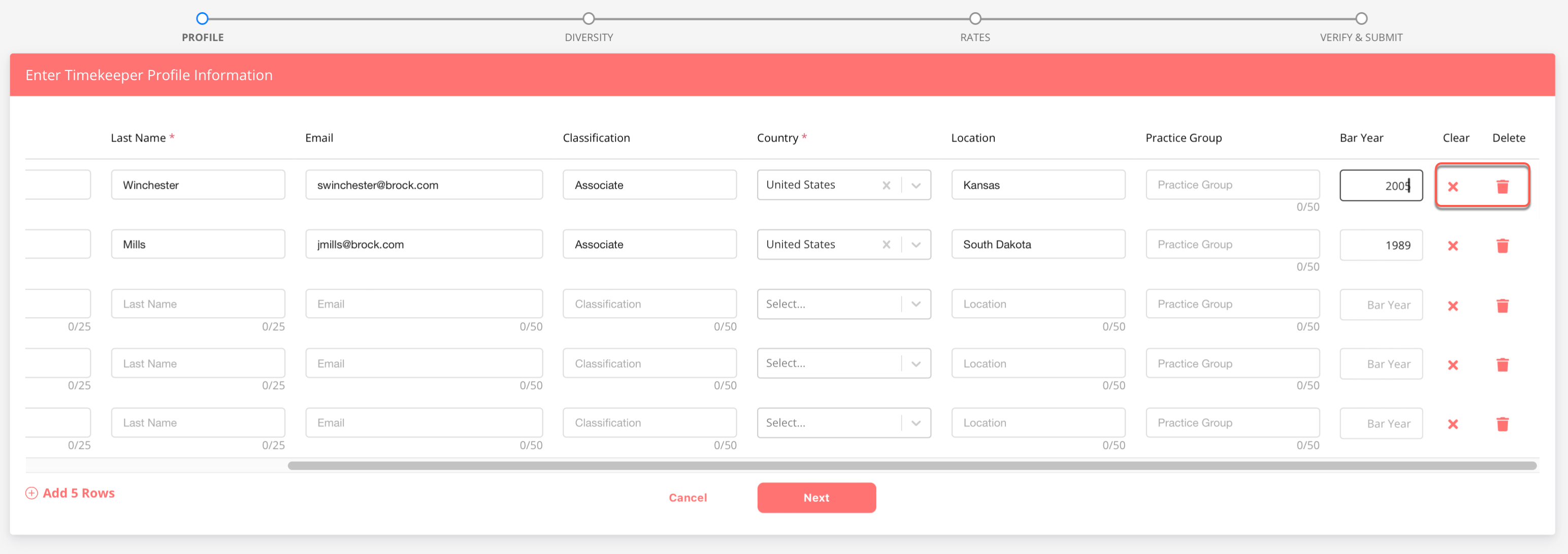 Web Form for Timekeeper Upload